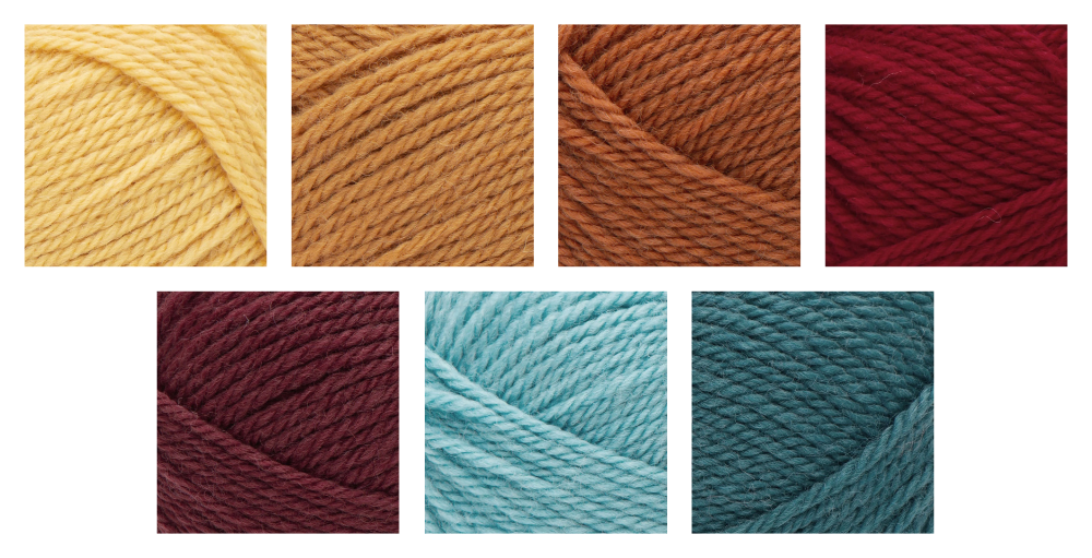 2024 Scattered Leaves Wool Yarn Color Palette – Knotted Up In String
