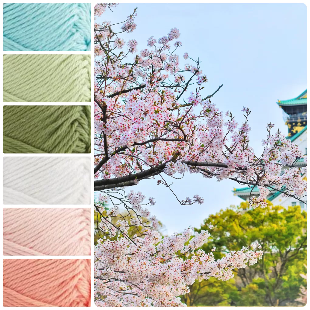 2025 Spring Cherry Blossoms Color Palette – Knotted Up In String